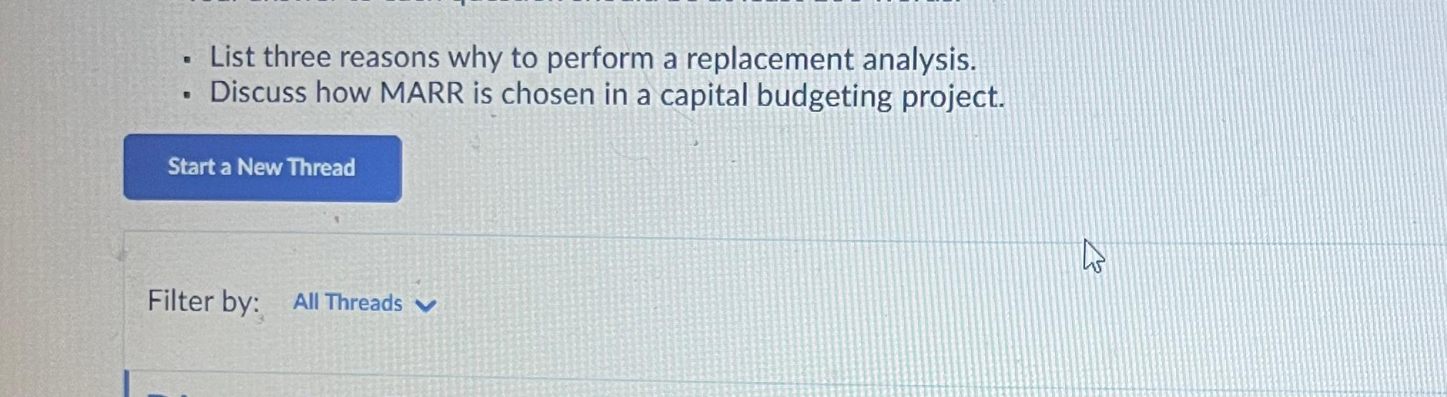 Solved List three reasons why to perform a replacement | Chegg.com