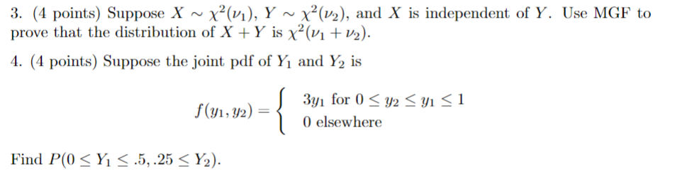 Solved (4 points) Suppose )1)2, and x is independent of | Chegg.com Solved (4 points) Suppose )1)2, and x is independent of | Chegg.com