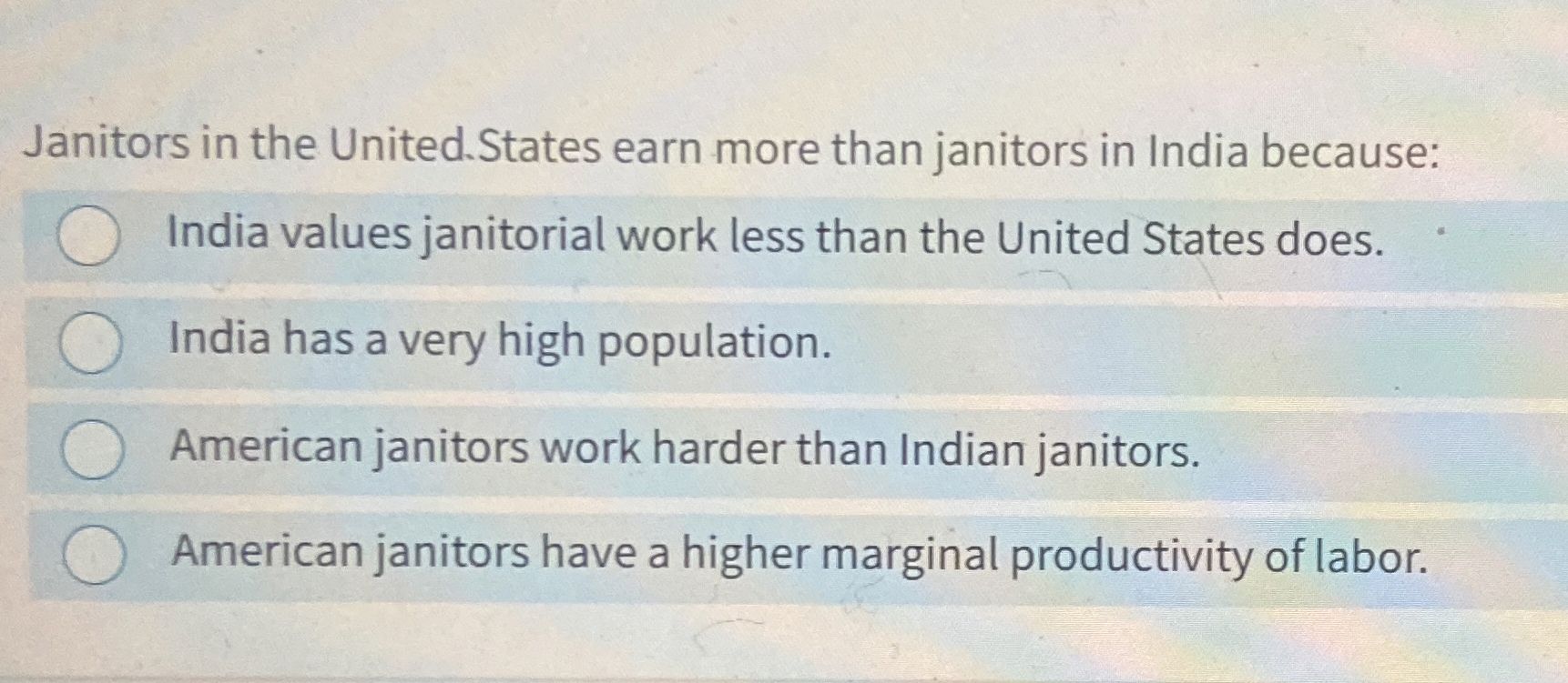 Solved Janitors in the United.States earn more than janitors | Chegg.com