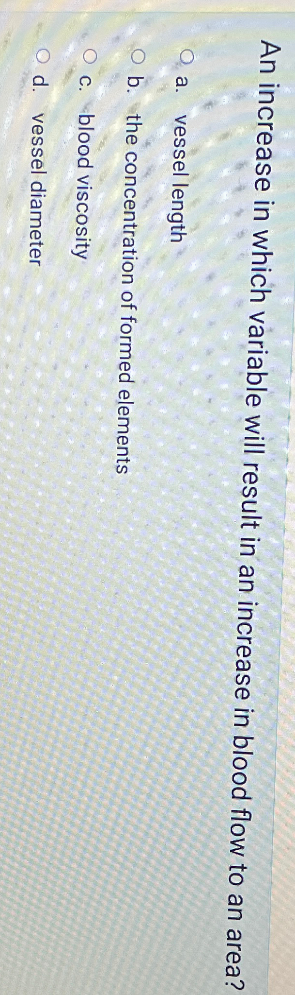 Solved An increase in which variable will result in an | Chegg.com