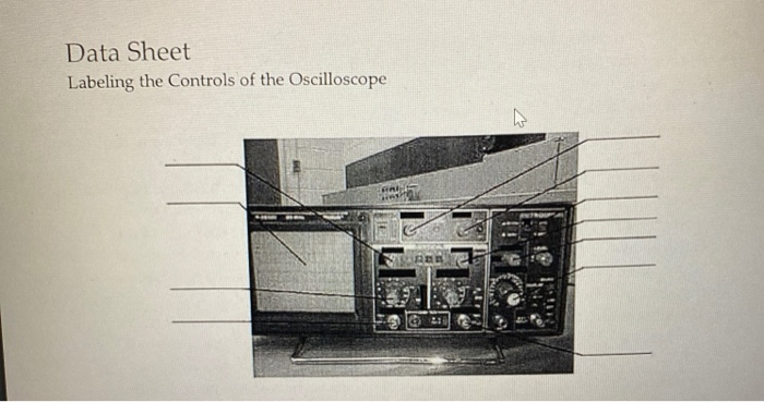 Solved Data Sheet Labeling the Controls of the Oscilloscope | Chegg.com