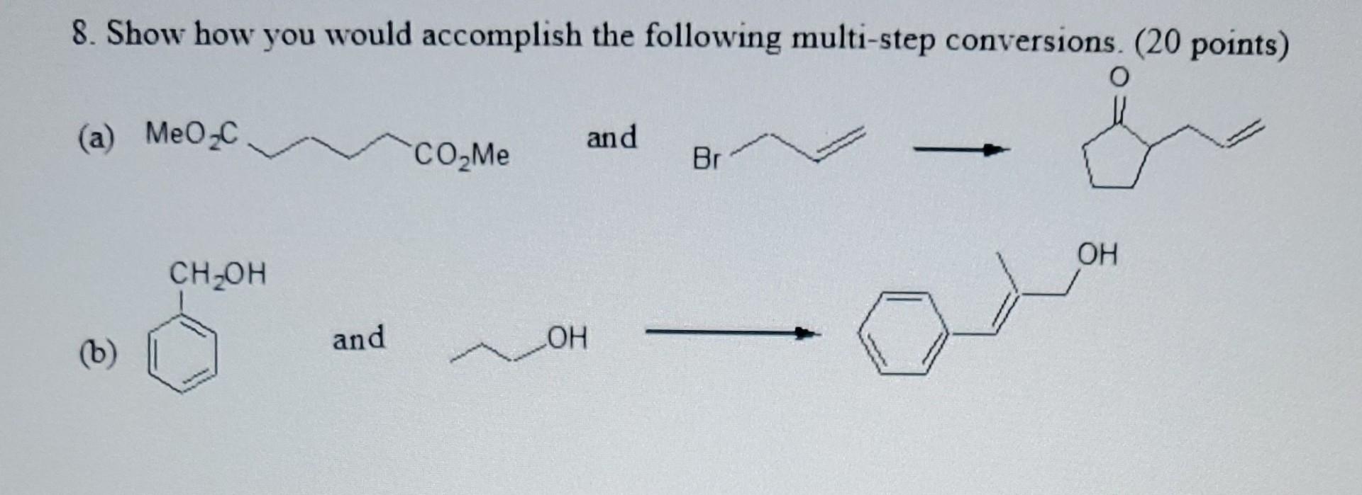Solved 8. Show how you would accomplish the following | Chegg.com