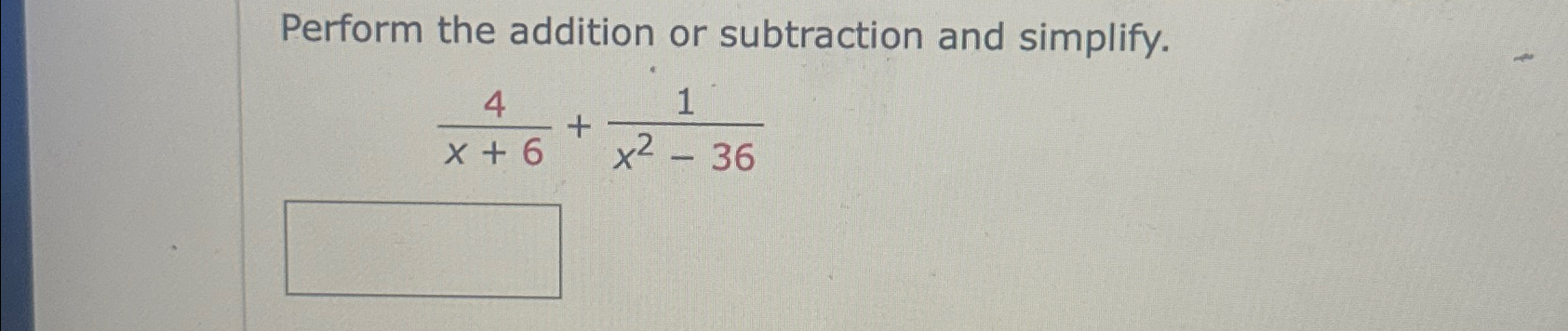 Solved Perform the addition or subtraction and | Chegg.com