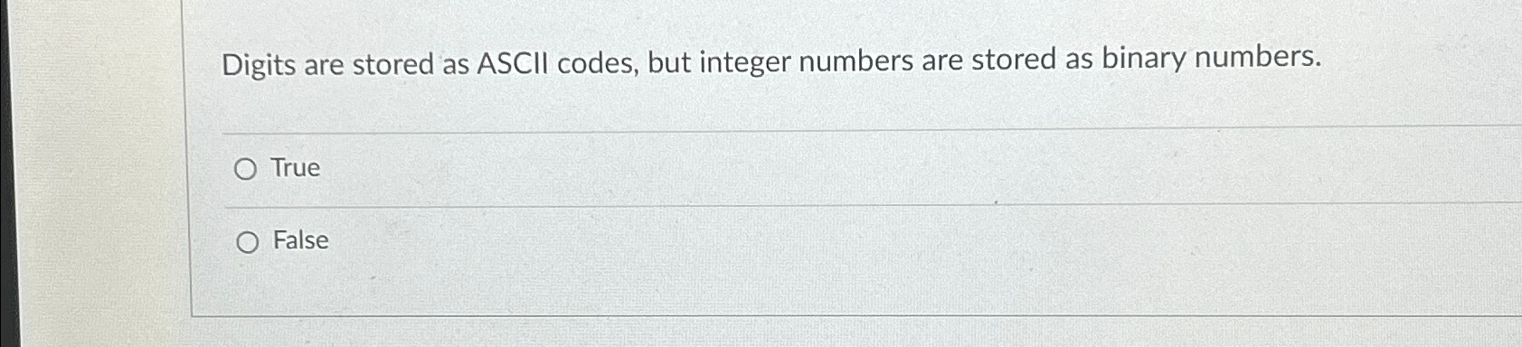 Solved Digits are stored as ASCII codes, but integer numbers | Chegg.com
