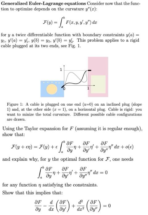 Solved Generalized Euler-Lagrange equations Consider now | Chegg.com