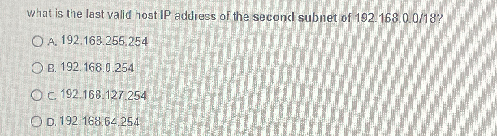 Solved what is the last valid host IP address of the second | Chegg.com