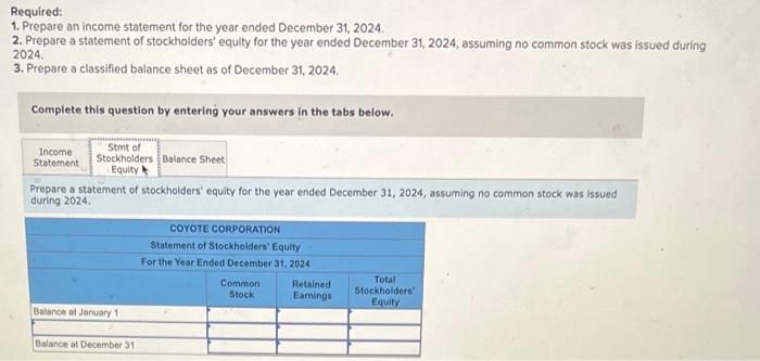 Solved Exercise 3-16 (Algo) Prepare financial statements | Chegg.com