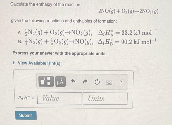 Solved Calculate the enthalpy of the reaction | Chegg.com