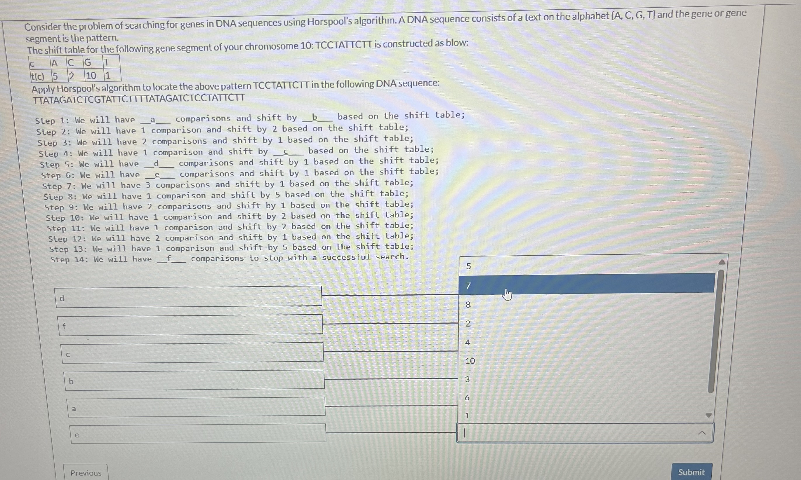 Solved Consider the problem of searching for genes in DNA | Chegg.com