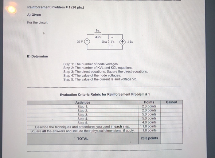 Solved Reinforcement Problem #1 (20 pts.) A) Given For the | Chegg.com