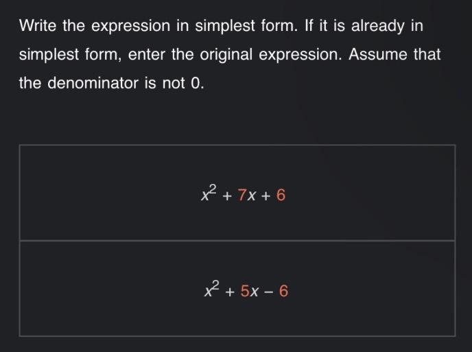Solved Write the expression in simplest form. If it is | Chegg.com