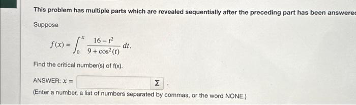 Solved This problem has multiple parts which are revealed | Chegg.com