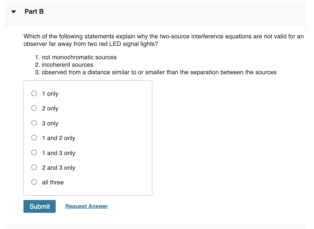 Solved Part BWhich of the following statements explain why | Chegg.com