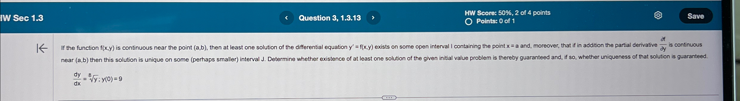 Solved W Sec 1.3Question 3, 1.3.13HW Score: 50%,2 ﻿of 4 | Chegg.com