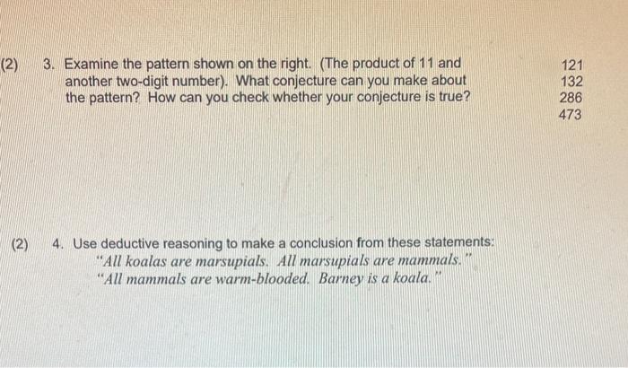 Solved 3. Examine the pattern shown on the right. (The | Chegg.com