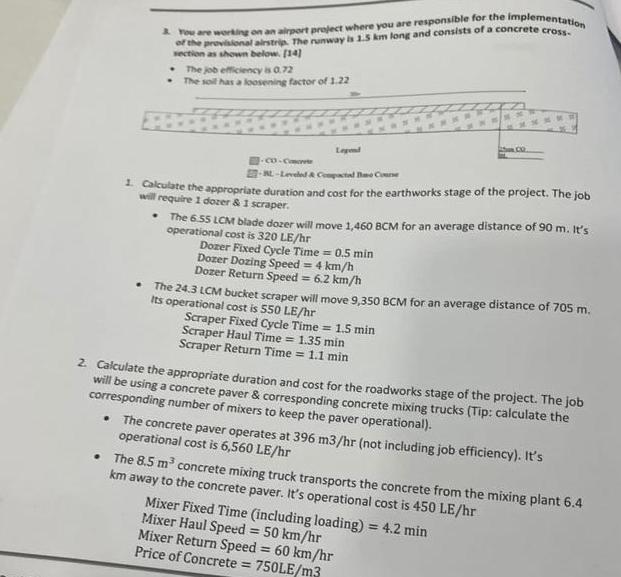 Solved & You are working on an airport project where you are | Chegg.com