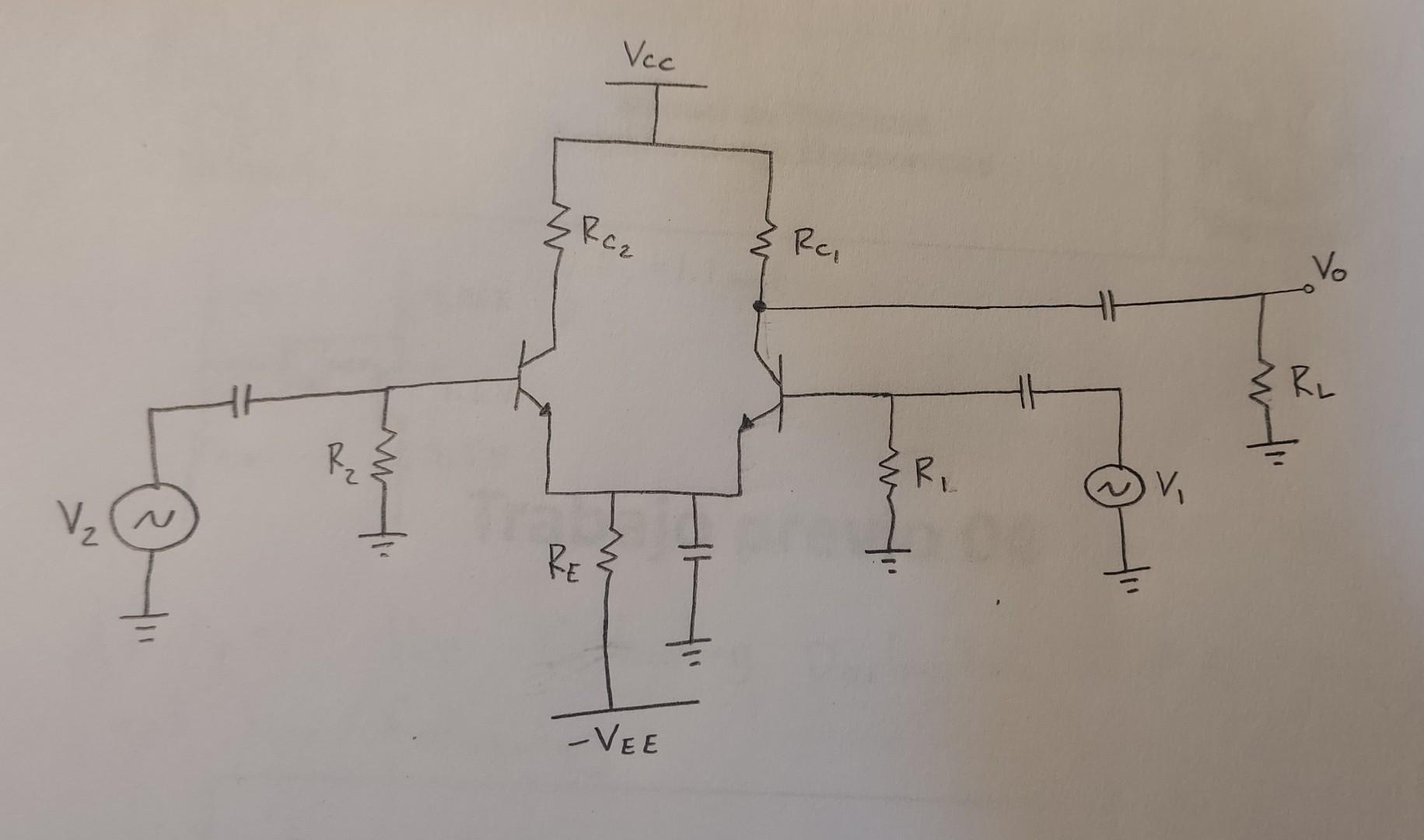 Solved Calculate the differential mode gain, common mode | Chegg.com