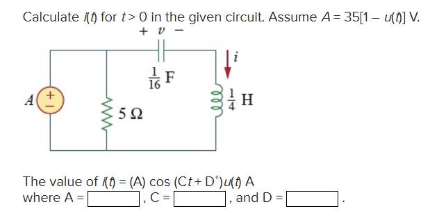 Solved SOLVE USING LAPALCE TRANSFORM Calculate i(t) ﻿for | Chegg.com
