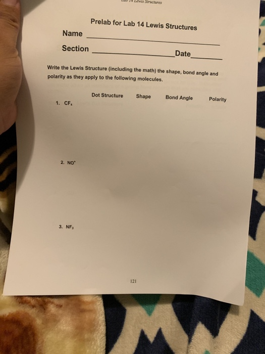 Solved Low Sorochures Prelab for Lab 14 Lewis Structures | Chegg.com