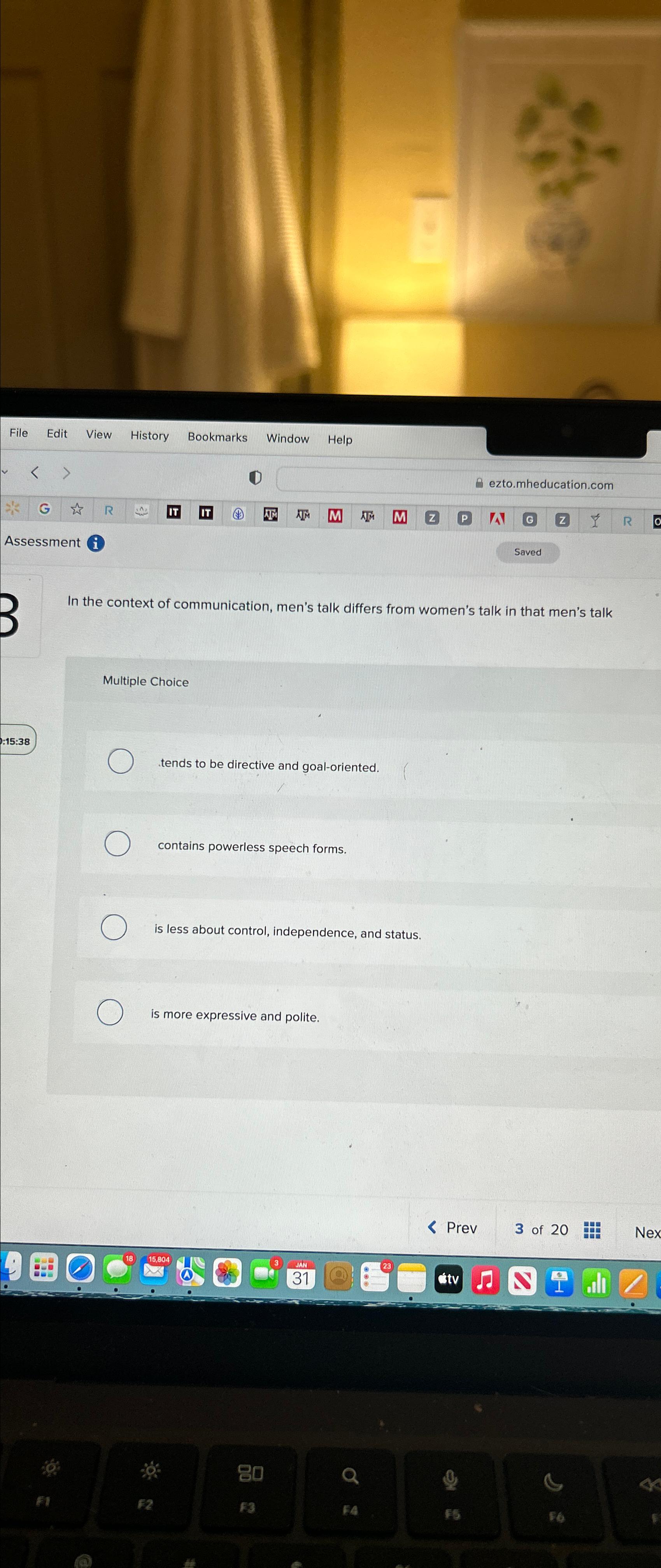Solved Assessment iIn the context of communication, men's | Chegg.com