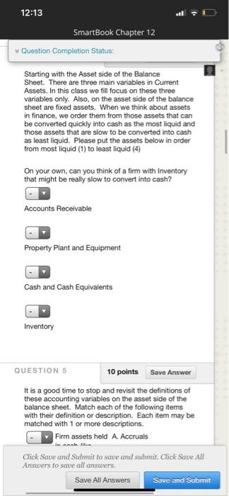 Solved 12:13 SmartBook Chapter 12 Question Completion | Chegg.com