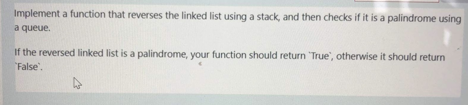 Solved Implement a function that reverses the linked list | Chegg.com