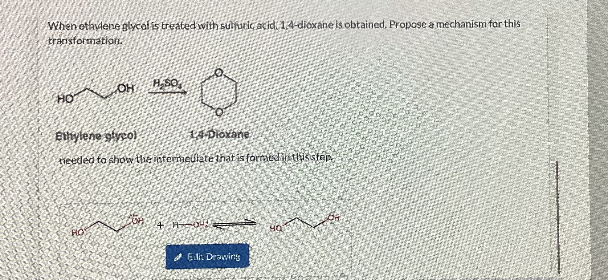 Solved When ethylene glycol is treated with sulfuric acid, | Chegg.com