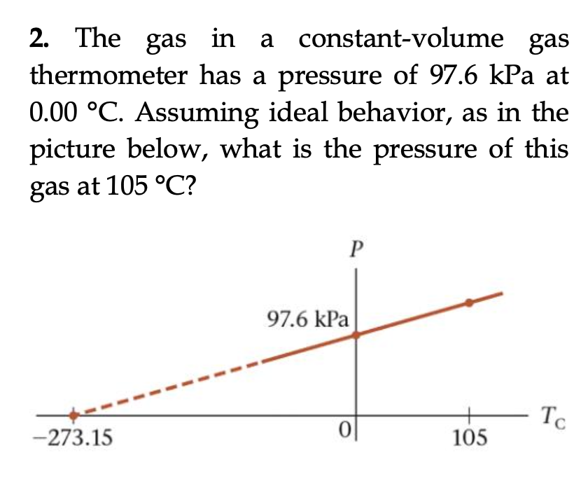 Solved The gas in a constant-volume gasthermometer has a | Chegg.com