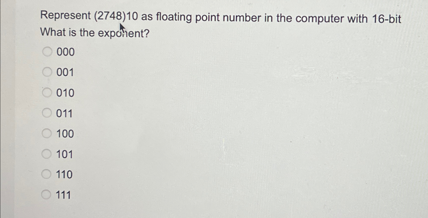 Solved Represent (2748)10 ﻿as floating point number in the | Chegg.com