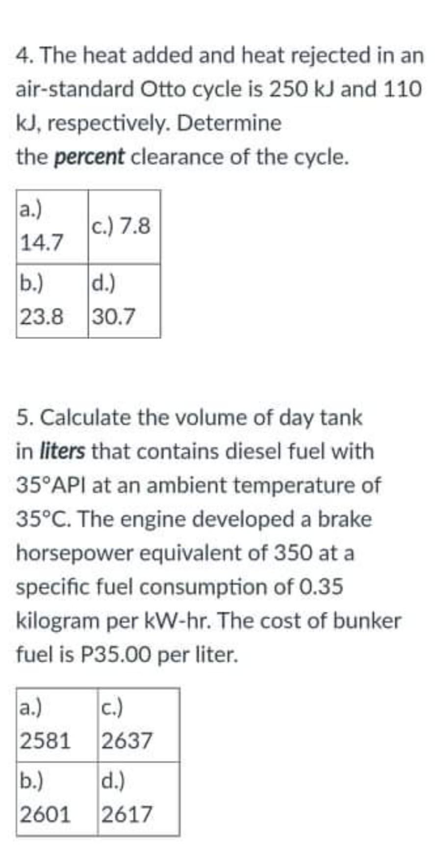 Solved 4. The heat added and heat rejected in an | Chegg.com