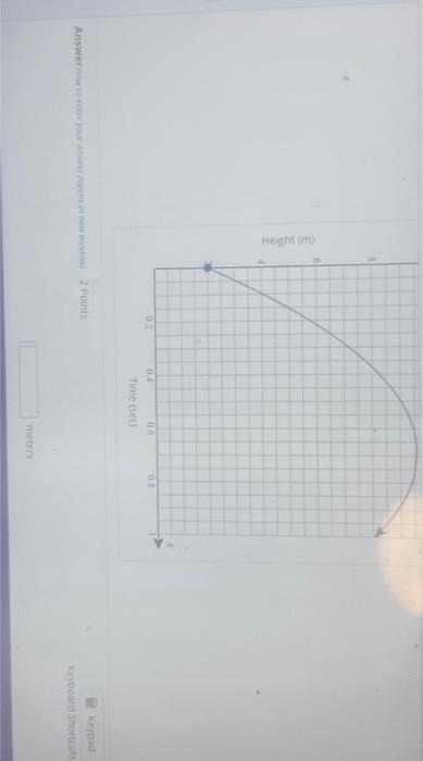 Solved According to the given graph, what was the height of | Chegg.com