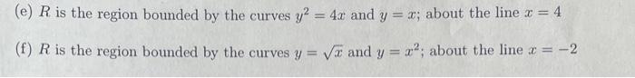 Solved for each problem, find the volume of the solid | Chegg.com