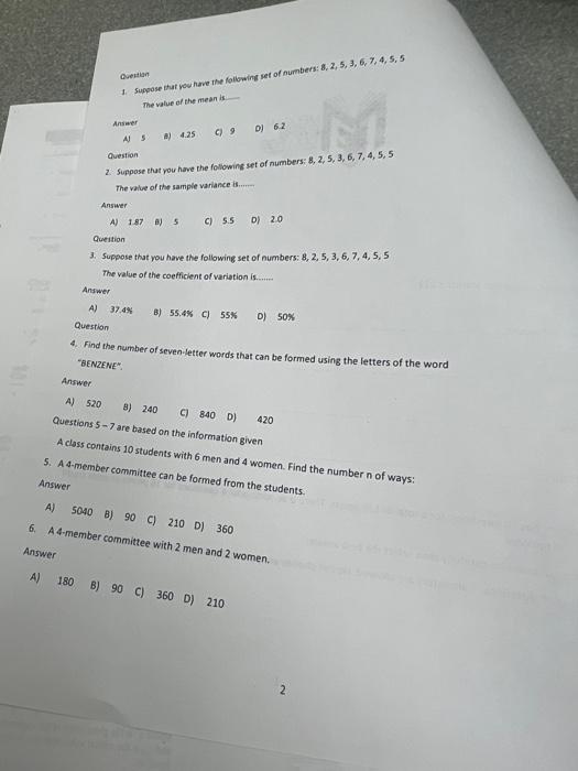 Solved in a certain college, 25 percent of the students | Chegg.com