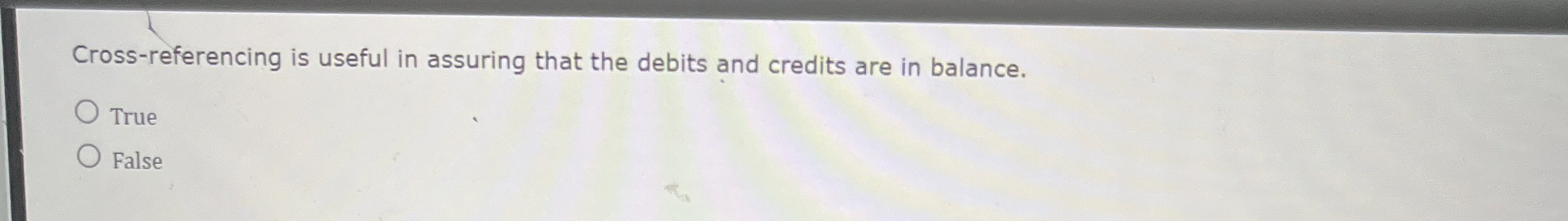 Solved Cross-referencing is useful in assuring that the | Chegg.com