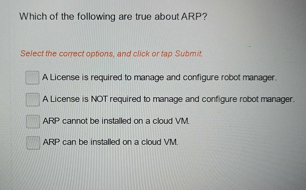 Solved Which of the following are true about ARP?Select the | Chegg.com