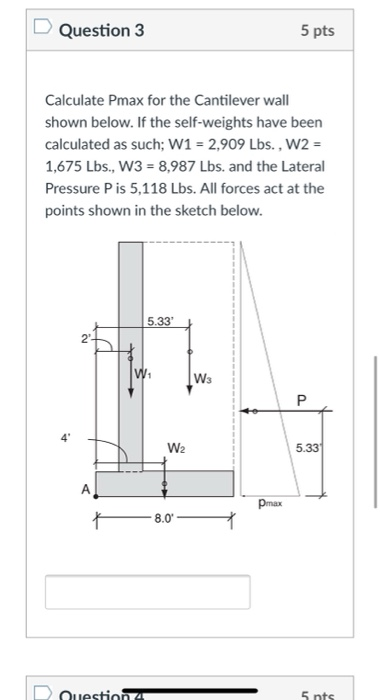 Solved Question 3 5 pts Calculate Pmax for the Cantilever | Chegg.com