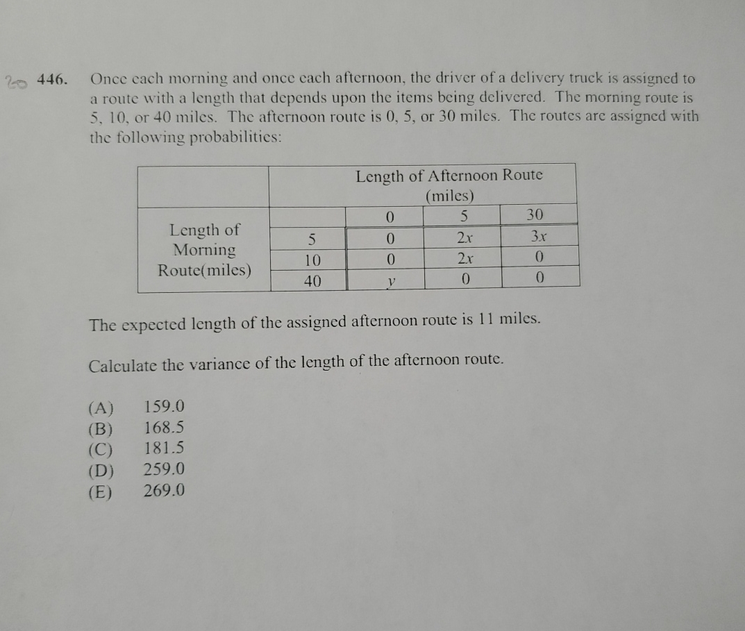 Solved Once each morning and once each afternoon, the driver | Chegg.com