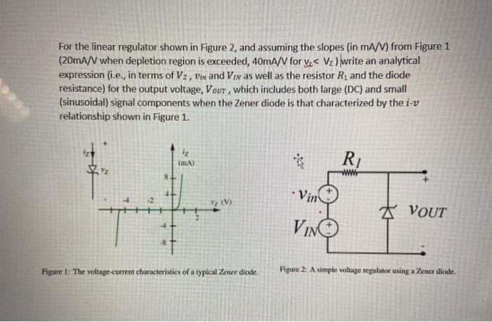 Solved For the linear regulator shown in Figure 2, and | Chegg.com