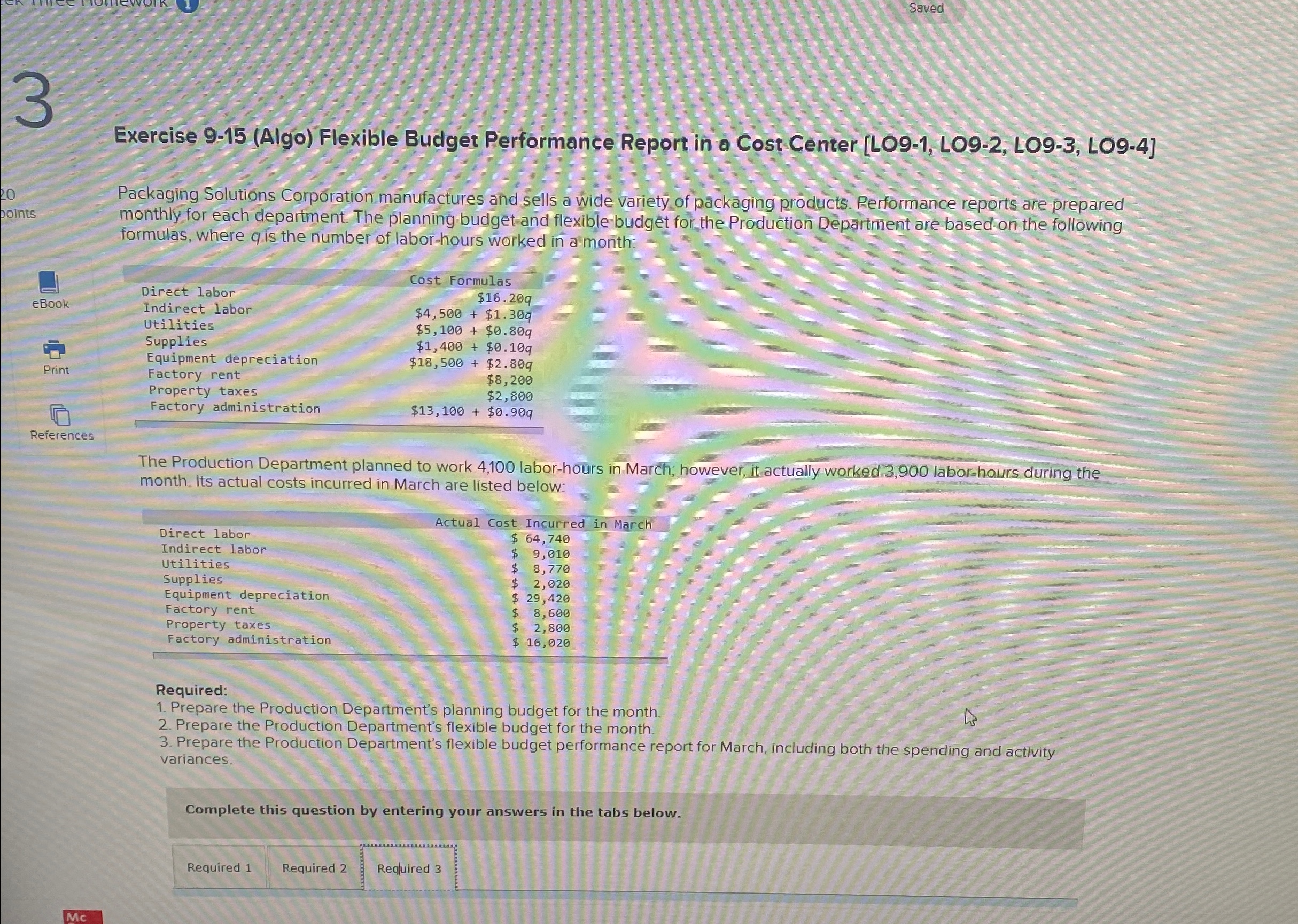 Solved Exercise 9-15 (Algo) ﻿Flexible Budget Performance | Chegg.com