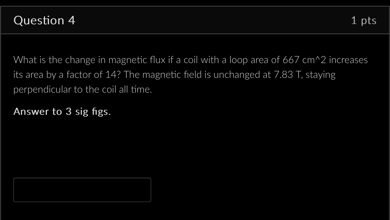 Question 41ptsWhat is the change in magnetic flux if | Chegg.com
