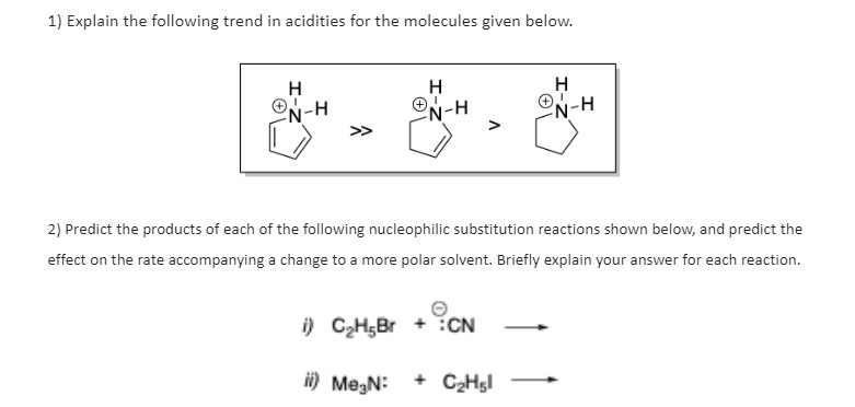 Solved Explain the following trend in acidities for the | Chegg.com