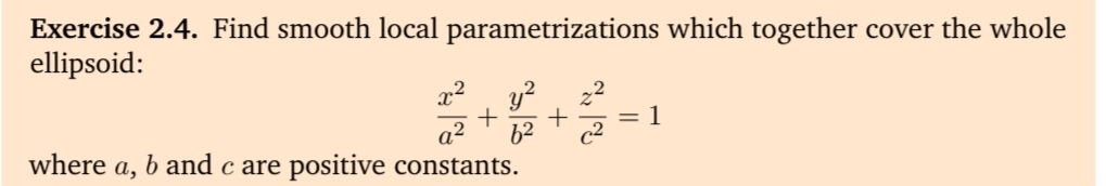 Solved Find smooth local parametrizations which together | Chegg.com