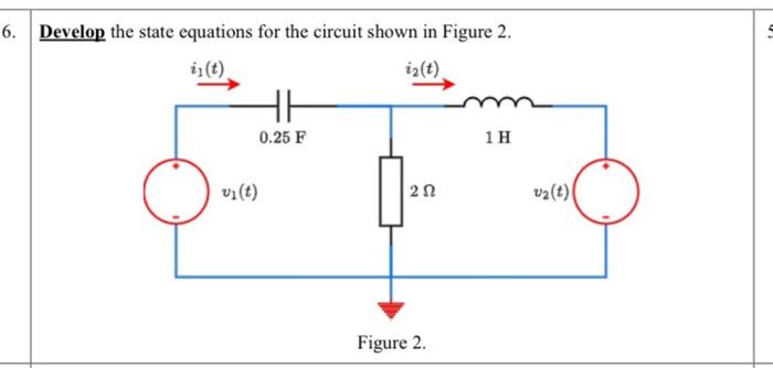Solved Develop the state equations for the circuit shown in | Chegg.com