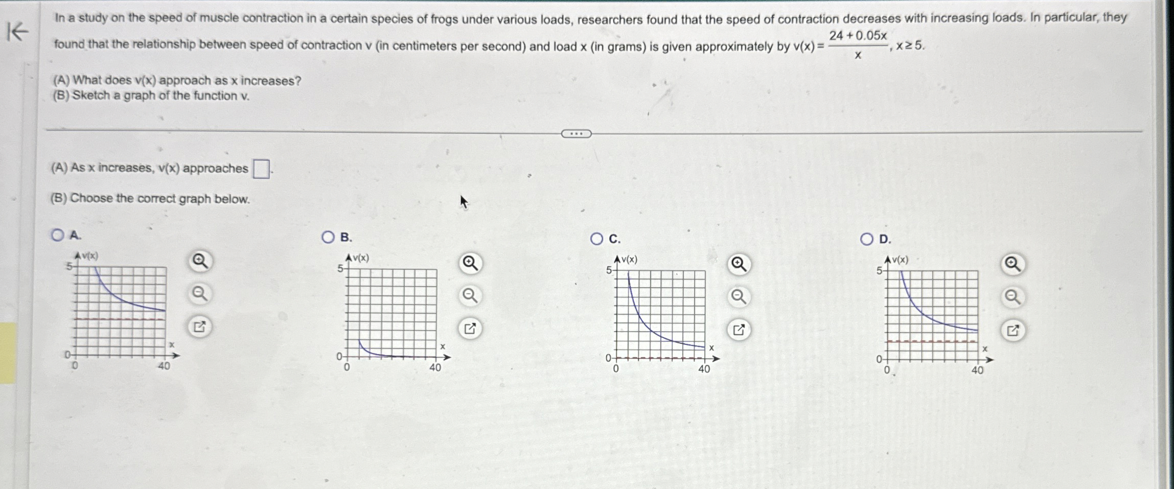 Solved In a study on the speed of muscle contraction in a | Chegg.com