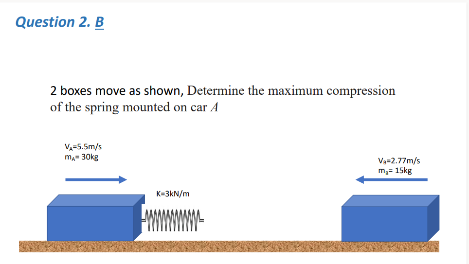 Solved Question 2. B?2 boxes move as shown, Determine the | Chegg.com Solved Question 2. B?2 boxes move as shown, Determine the | Chegg.com