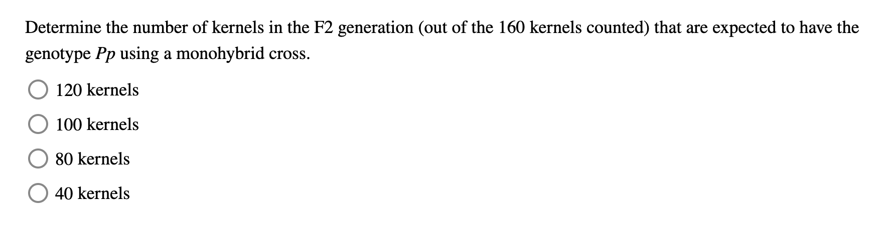 Solved Determine the number of kernels in the F2 ﻿generation | Chegg.com