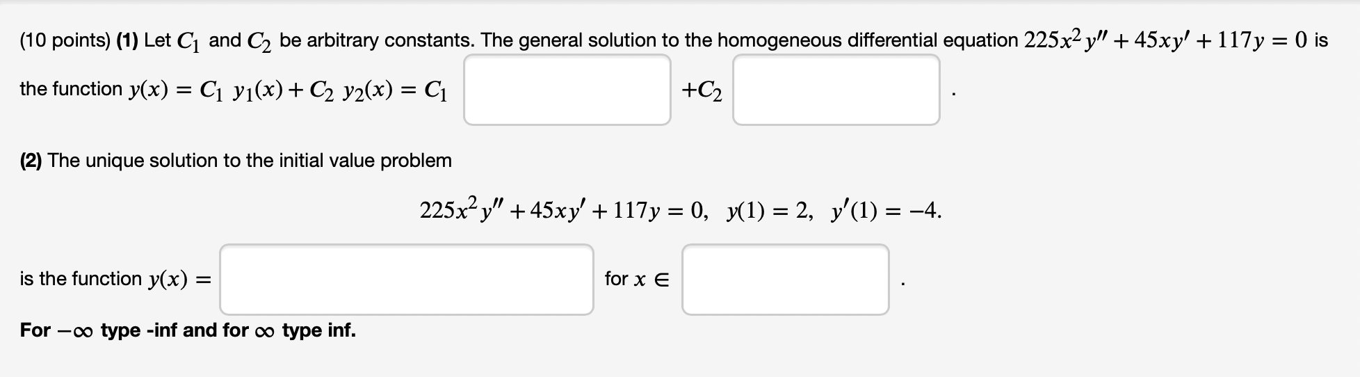 Solved (10 ﻿points) (1) ﻿Let C1 ﻿and C2 ﻿be arbitrary | Chegg.com