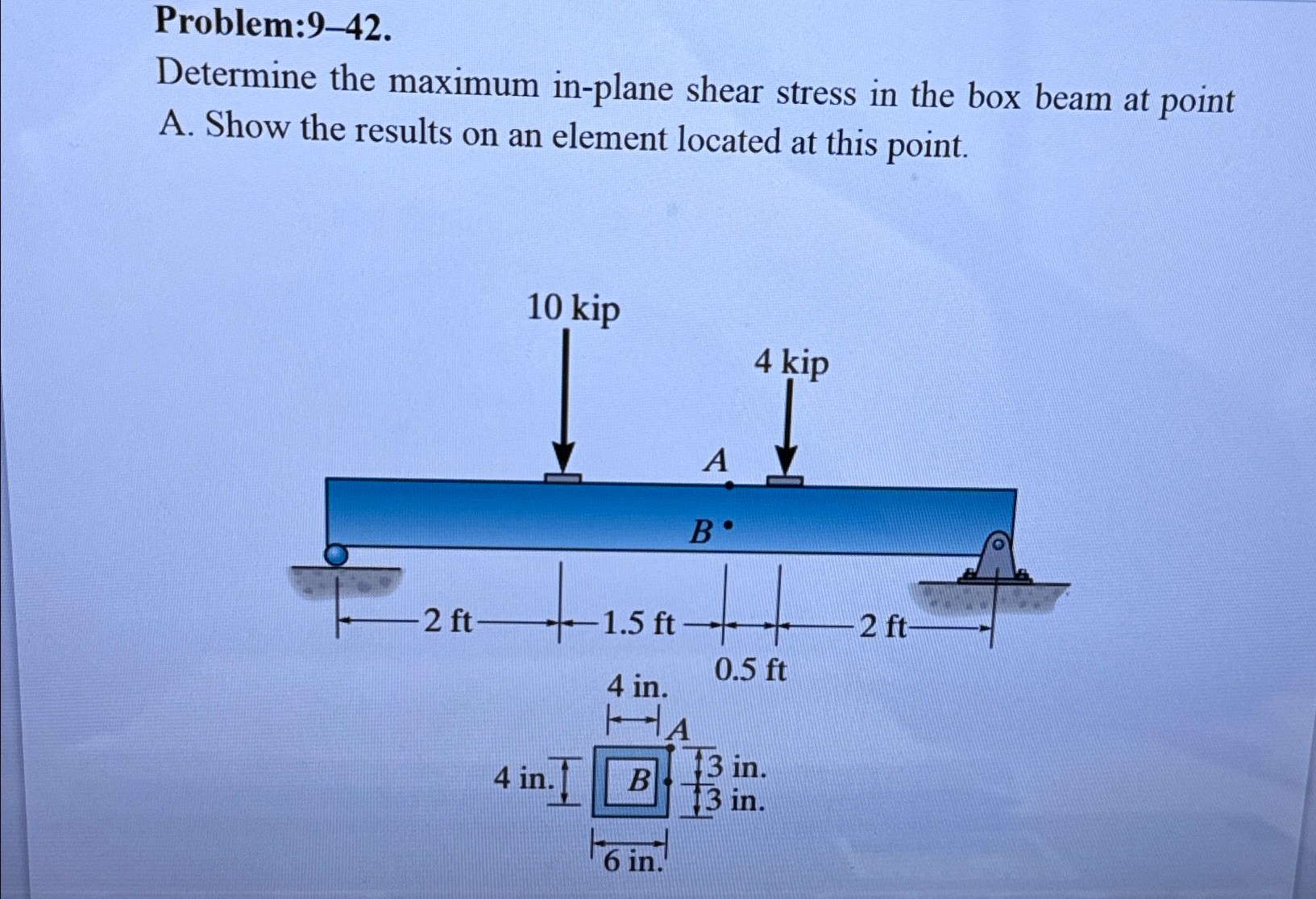 Solved Problem:9-42.Determine the maximum in-plane shear | Chegg.com