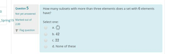 Solved How many subsets with more than three elements does a | Chegg.com