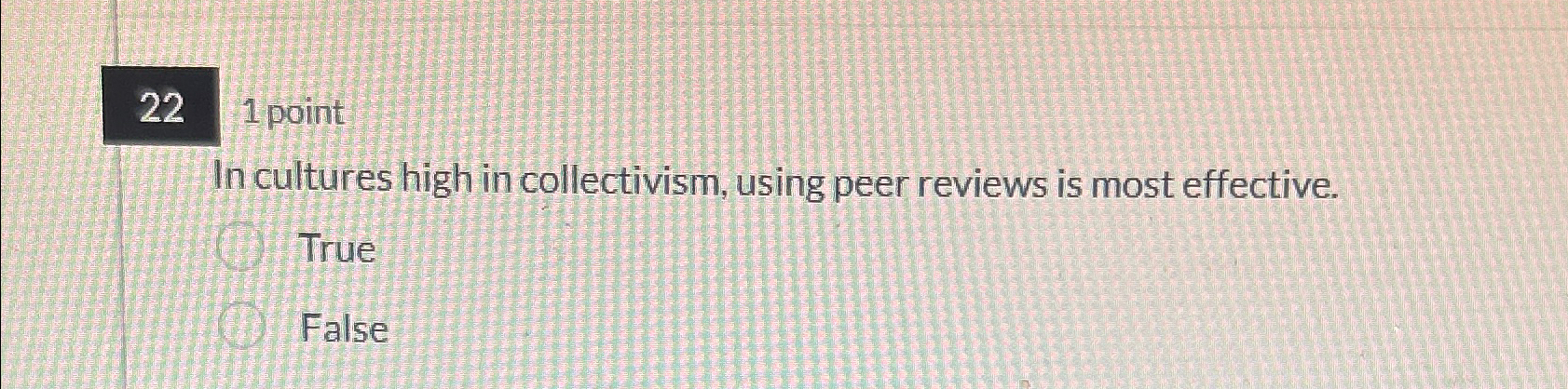 Solved 221 ﻿pointIn cultures high in collectivism, using | Chegg.com
